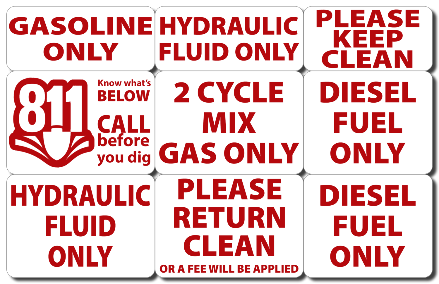 Equipment Safety Decals