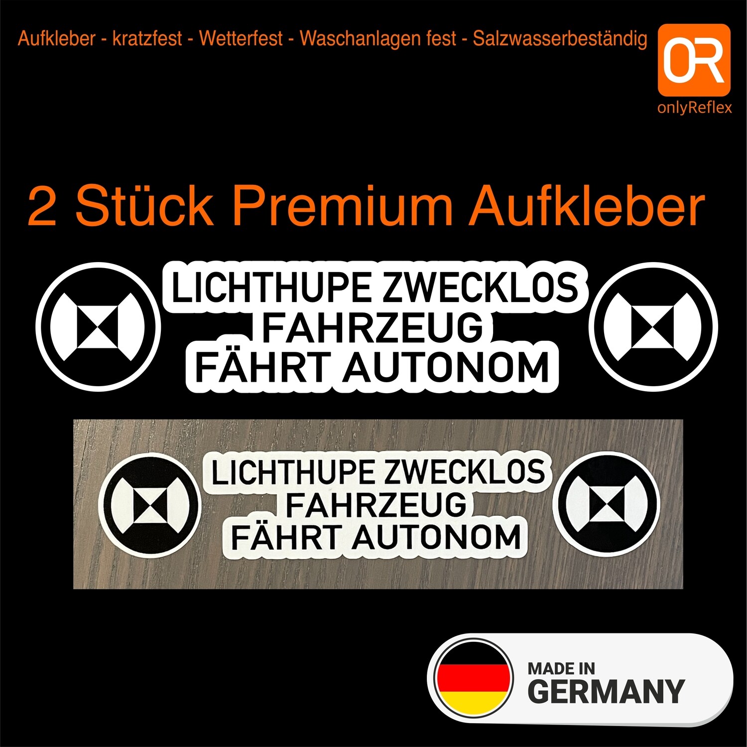 2 Stück Autonomes Fahren, Premium Aufkleber