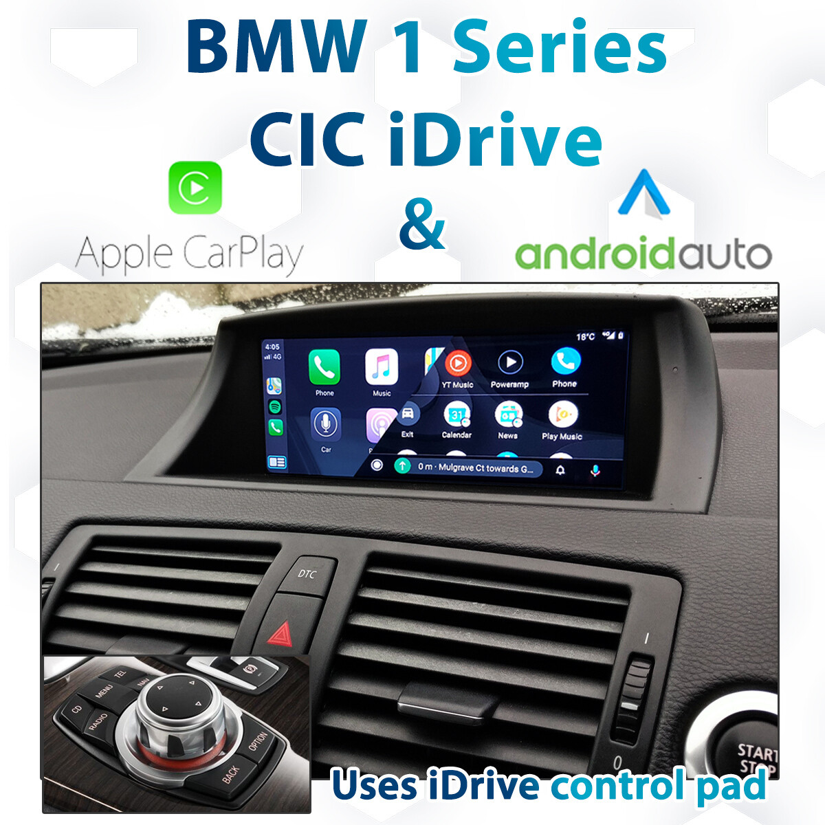 BMW E82/82 1 Series LCI CIC IDRIVE CARPLAY ANDROID AUTO