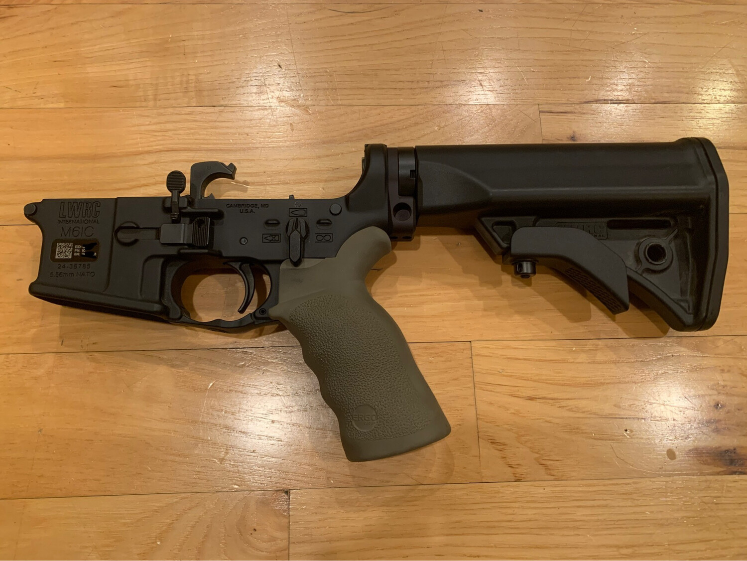 Select Fire (full Auto) LWRC M16C Lower With Radian Selector And Ergo Grip