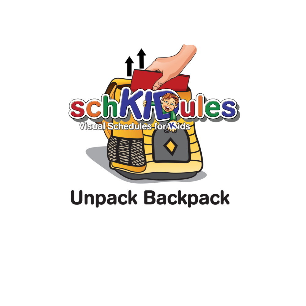 Unpack Backpack Magnet - Visual Reminders | SchKIDules - Store - Schkidules