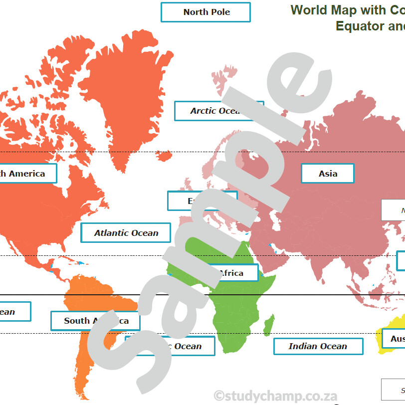 Grade 5 Geography Summary: World Map