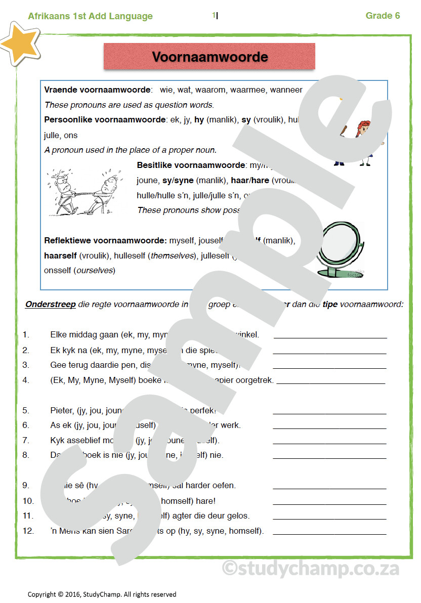 Grade 6 Afrikaans Voornaamwoorde grade-6-afrikaans-voornaamwoorde