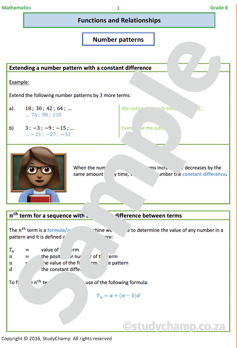 Grade 8 Mathematics Workbook: Functions and Relationships