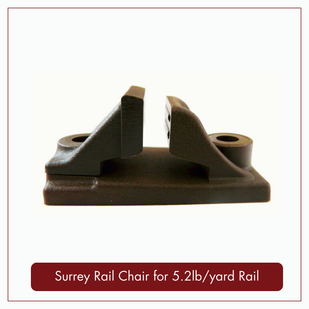 Rail Chair to suit 5.2lb/yd Steel Profile Rail (Surrey Track System)