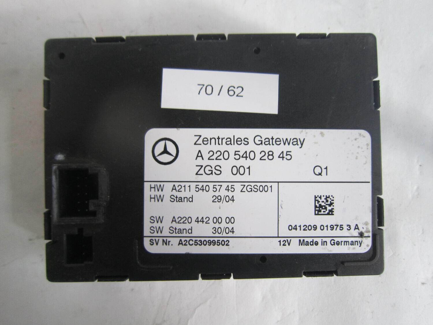70-62 Modulo Gateway Mercedes Benz A2205402845 A 220 540 28 45 ZGS 001 ...