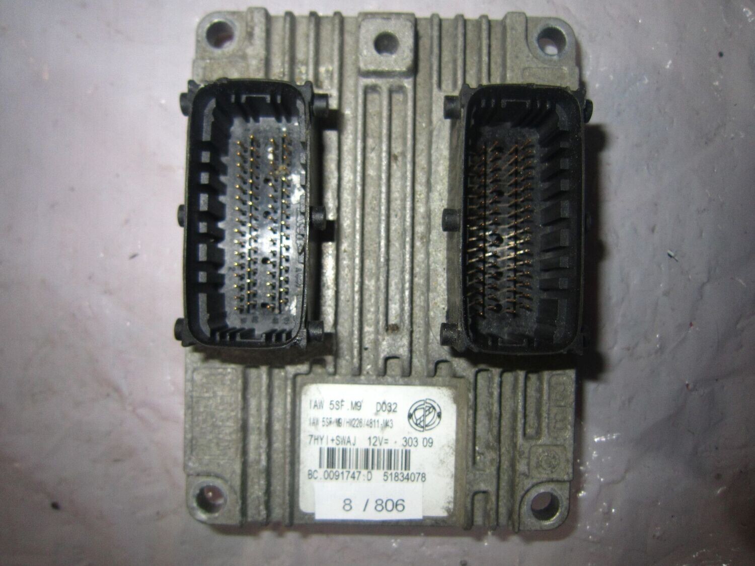 8-806 Centralina Motore Magneti Marelli 51834078 BC.0091747D IAW 5SF.M9 ...