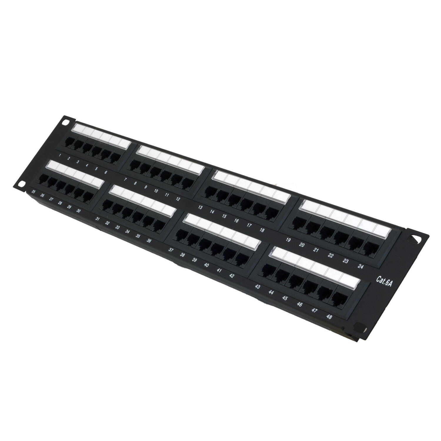 48 Port Cat-6A Patch Panel with Wire Managemant Bar