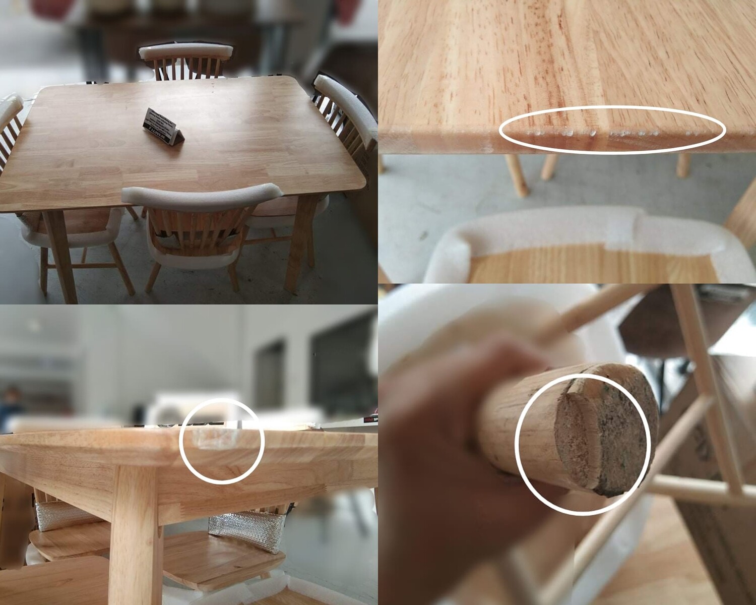 (Sale) Ofix Solid Wood Dining Set (Dining Table+4 Dining Chair) (130*80 ...