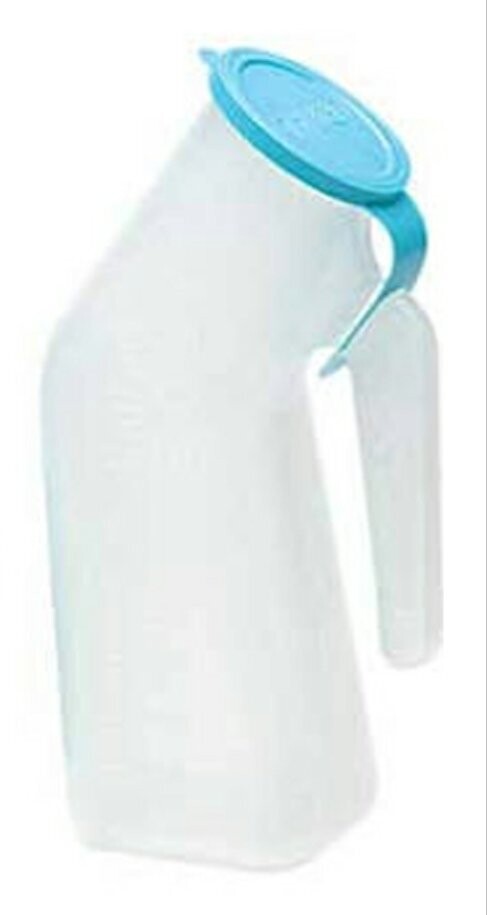 MEDEGEN AUTOCLAVABLE URINAL WITH BLUE LID