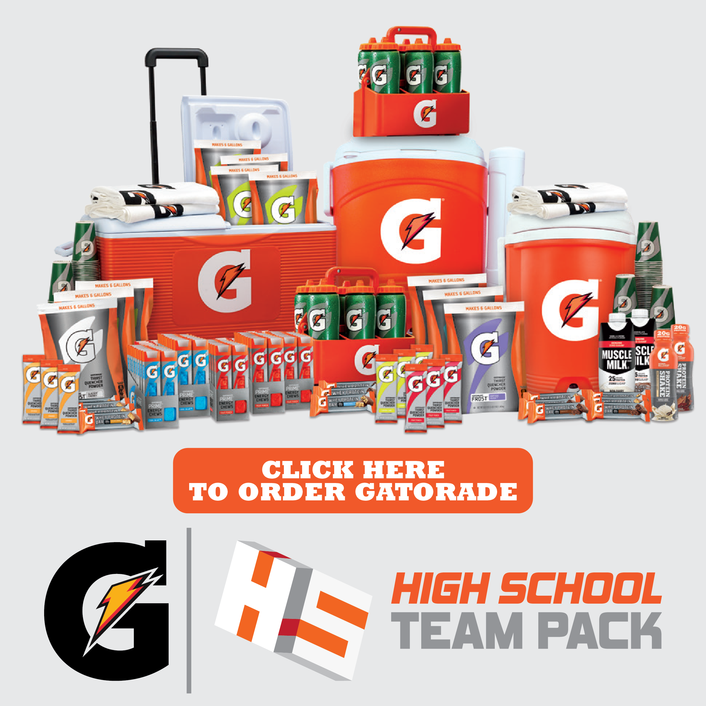 Gatorade Packages and Equipment