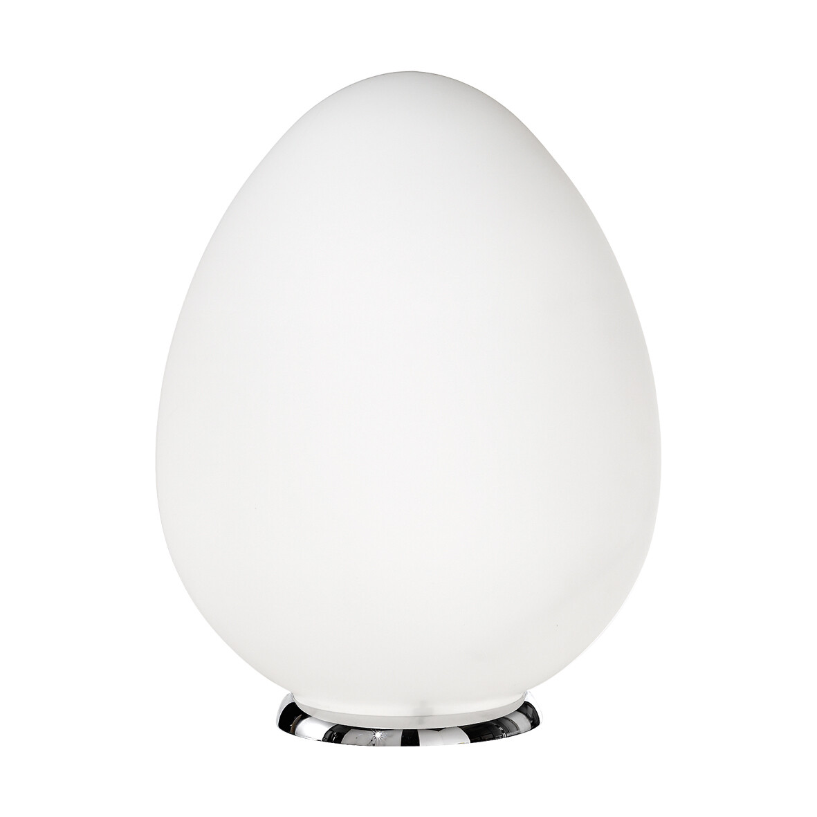 LAMPADA DA TAVOLO IN VETRO SOFFIATO BIANCO FORMA DI UOVO MODERNA ...