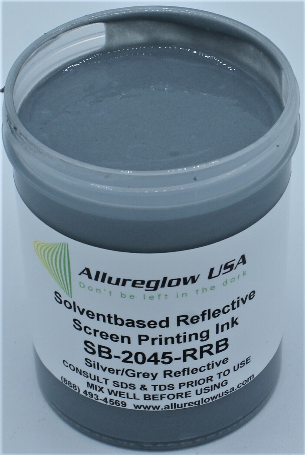 SB-2045-RRB-FV SOLVENT BASED SILVER/GREY REFLECTIVE SCREEN PRINTING INK ...