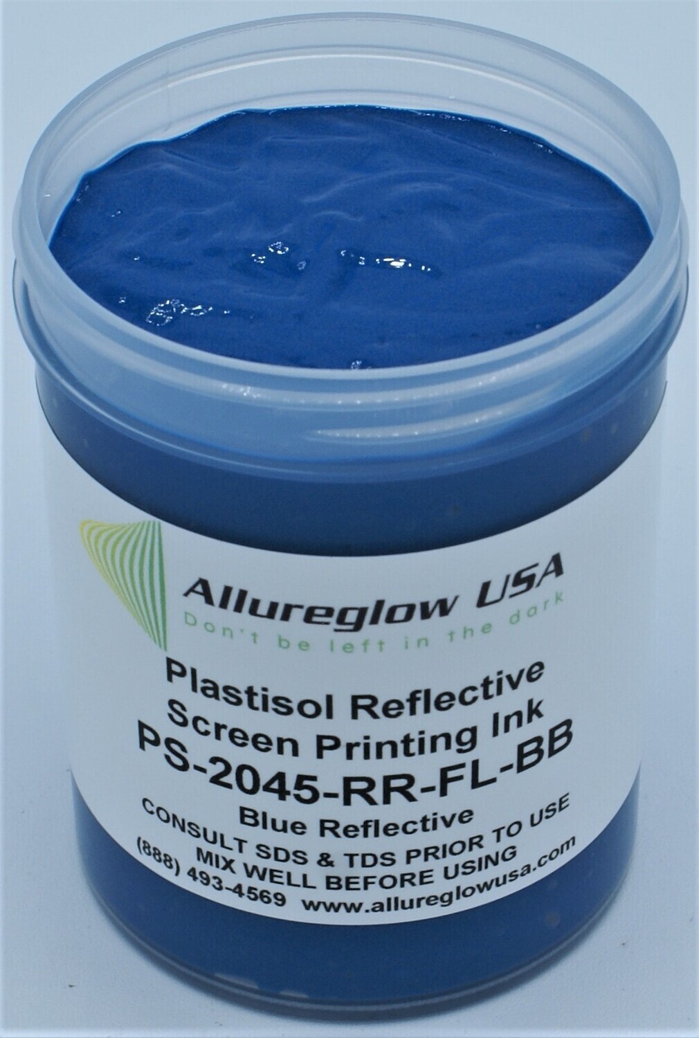 PS-2045-RR-FL-BB-FV PLASTISOL FLUORESCENT BLUE REFLECTIVE INK 5 GALLON