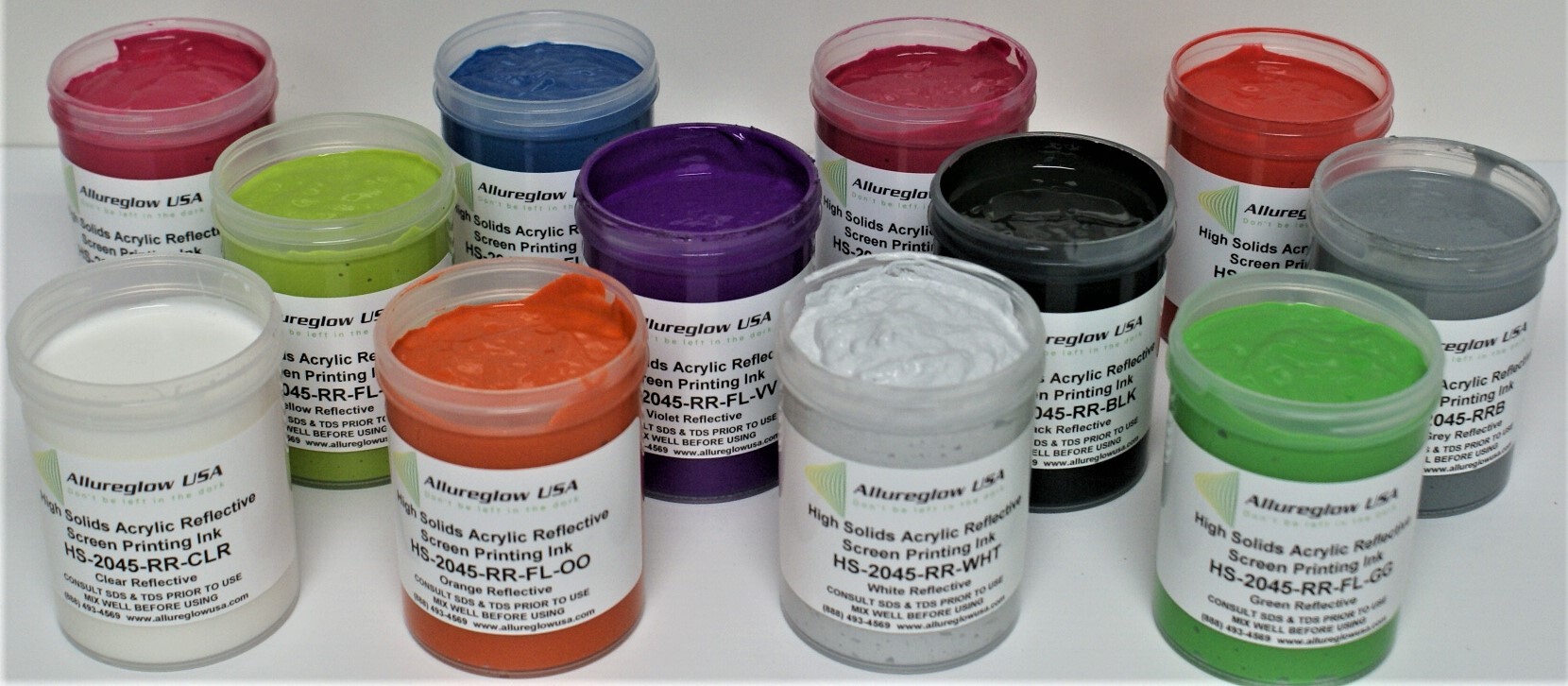 High Solids Acrylic Waterbased Reflective Screen Printing Inks