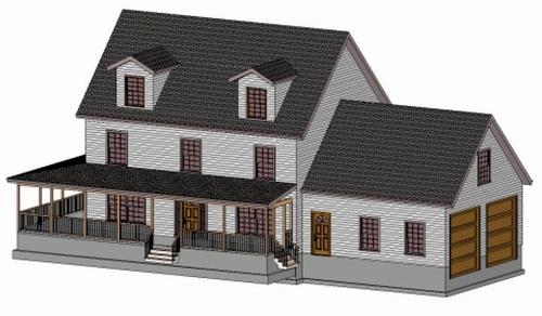 The Saltbox with Porch & Dormer Addition