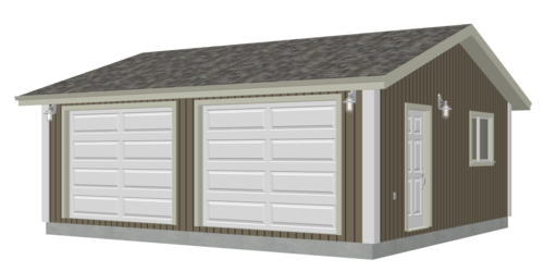 G528 24 x 22 x 8 Garage Plan PDF and DWG