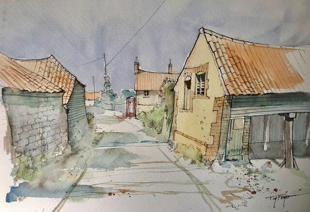 Tim Fisher Workshop 2nd December 2023, Watercolour and Ink