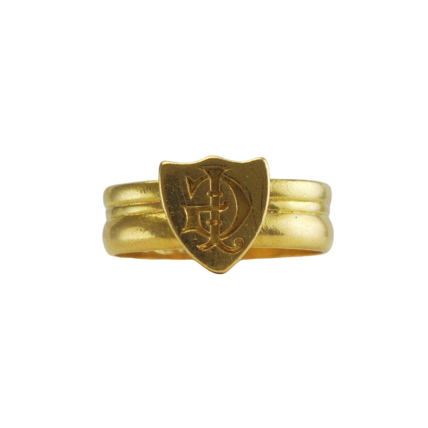 Georgian ‘GI’ Engraved Shield Ring
