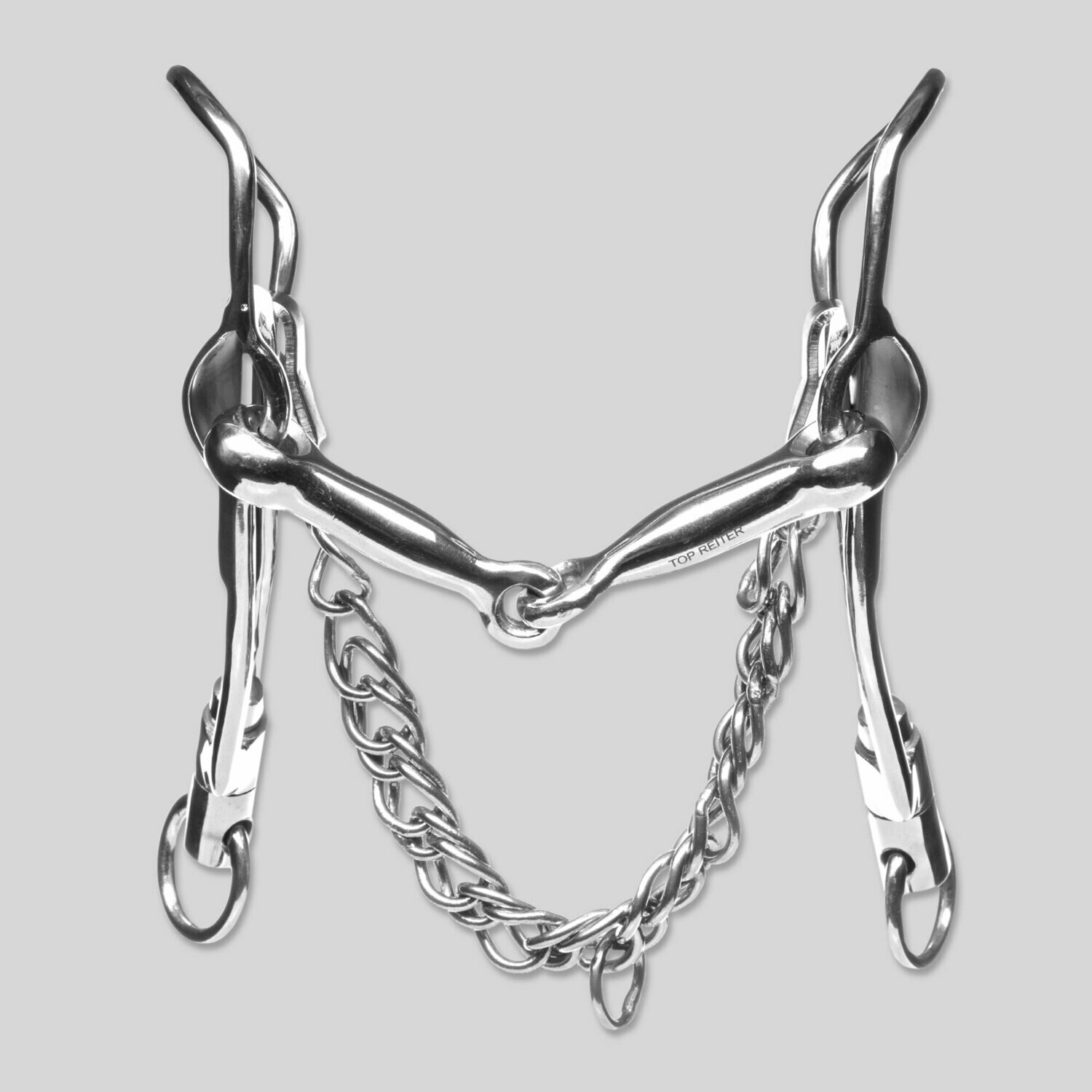 Top Reiter - Single Broken, Stainless Steel, Short Shank, Icelandic Curb