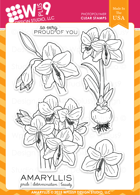 WPlus9 AMARYLLIS Clear Stamp Set