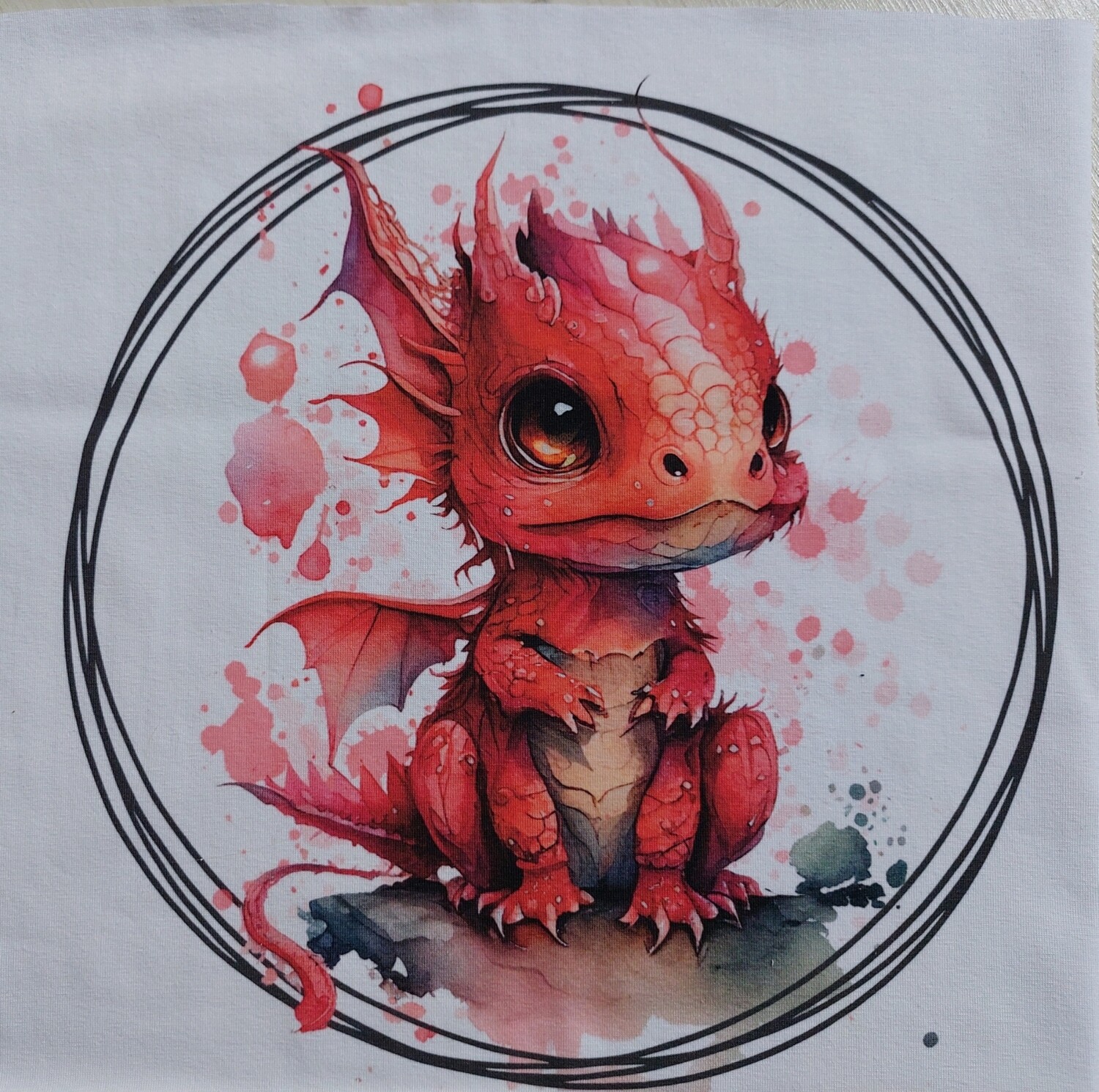 Patch Drache Rot 10 cm