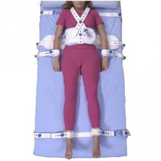 Sistema de sujeción pacientes agresivos.