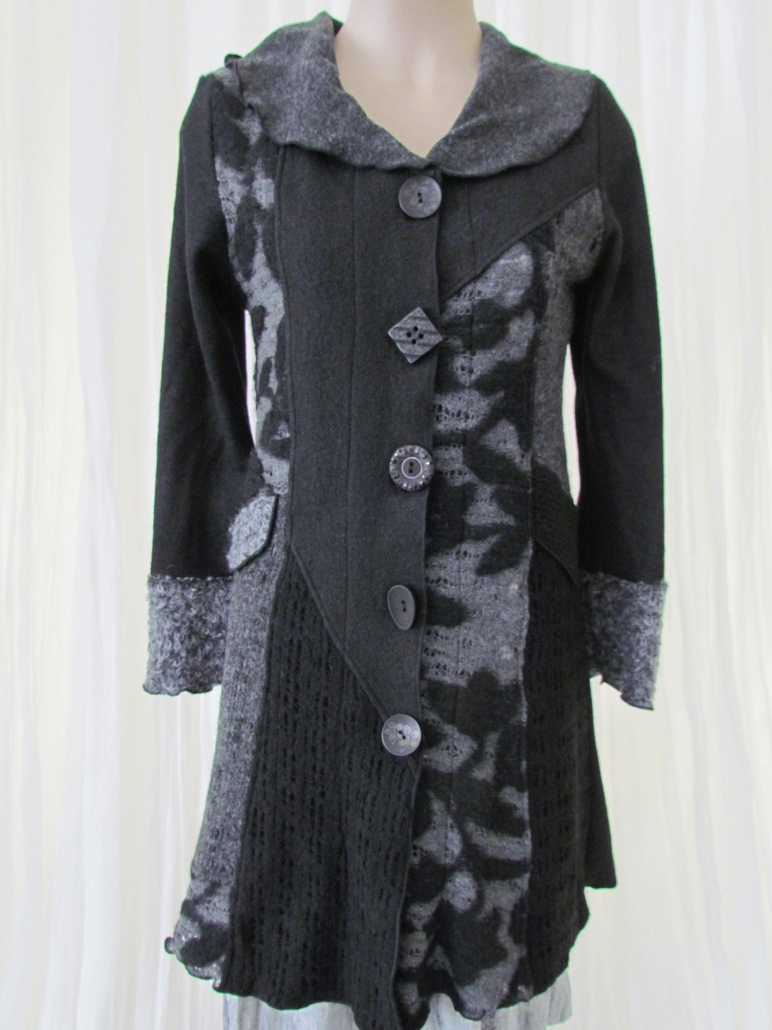 Black Charcoal wool coat