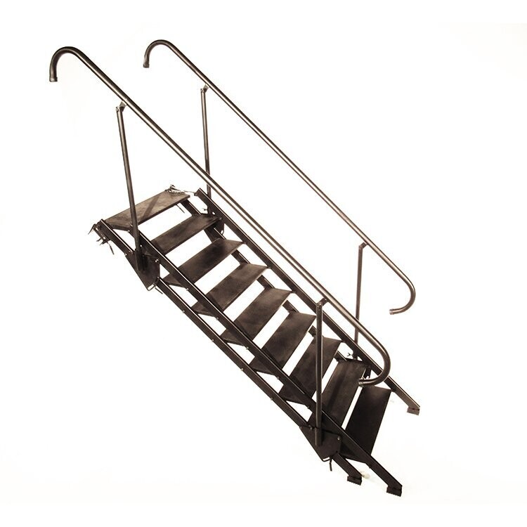 Stage Stairs - Variable Height with Handrails