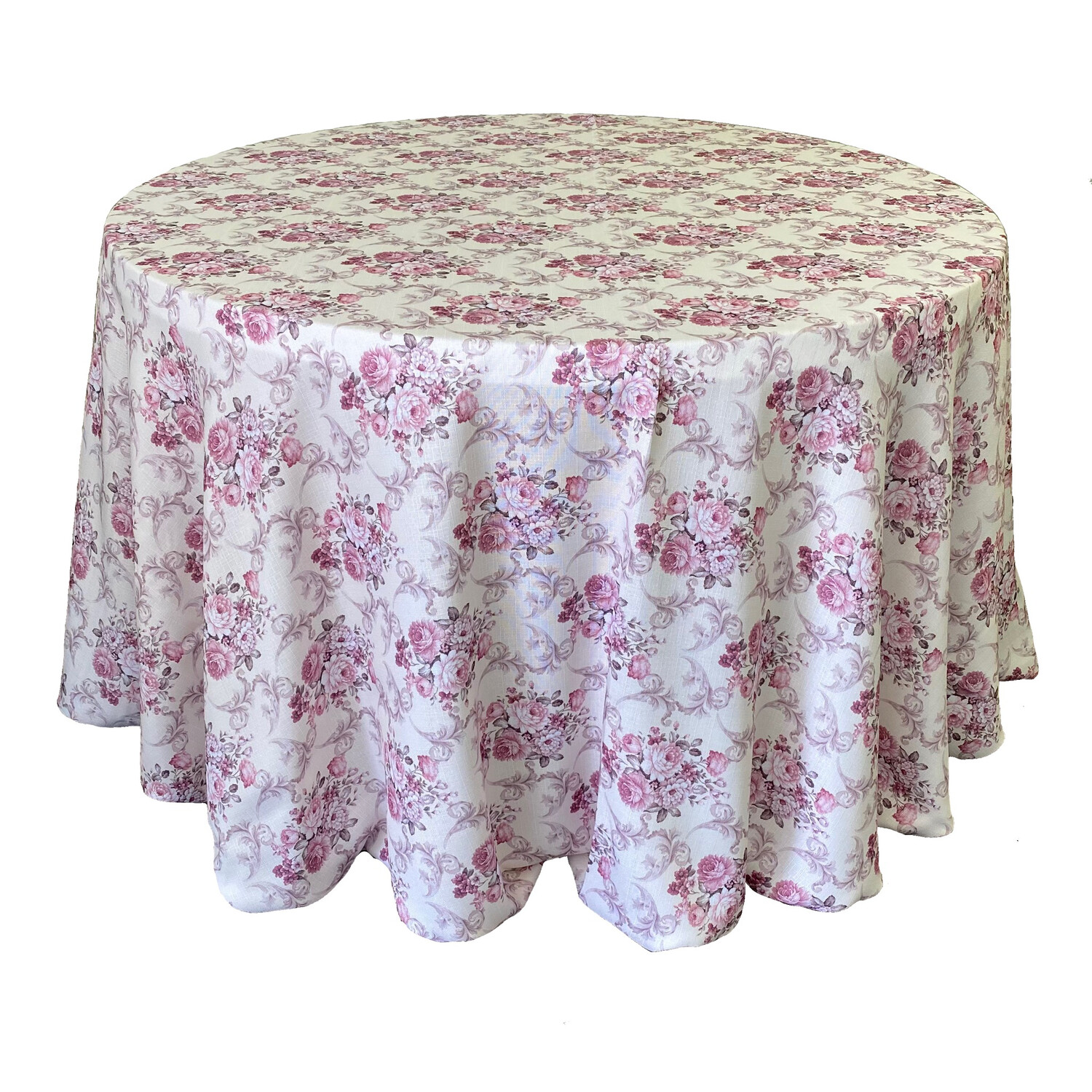 Vintage Rose Floral Linens - Show Now | Tablecloth Rental | AM Linen Rental
