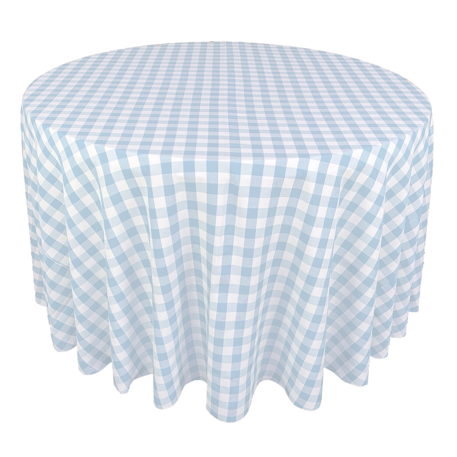 Light Blue and White Picnic Check Tablecloth Rental | AM Linen Rental ...