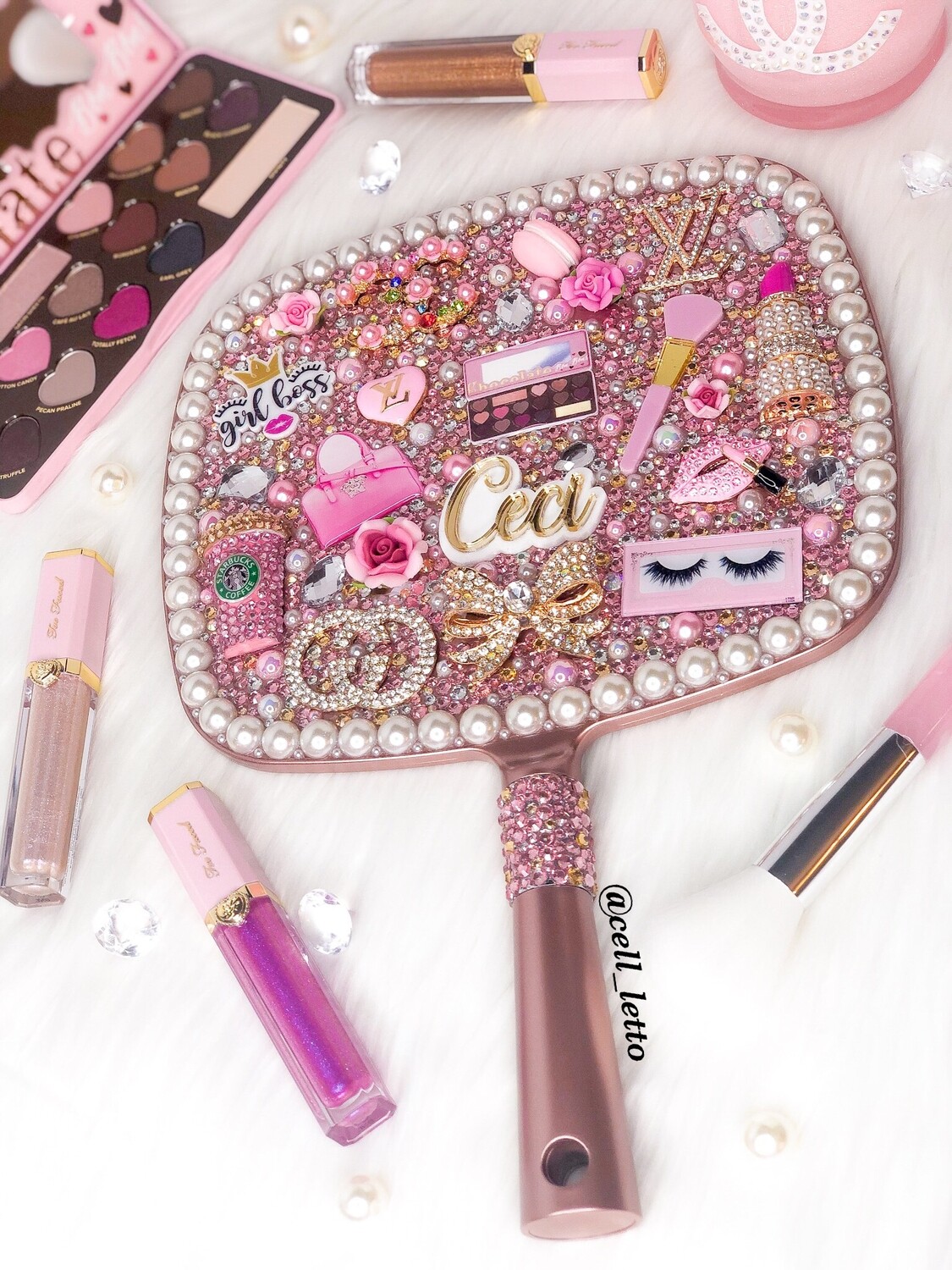 Perfect Girl Boss Design Hand Mirror