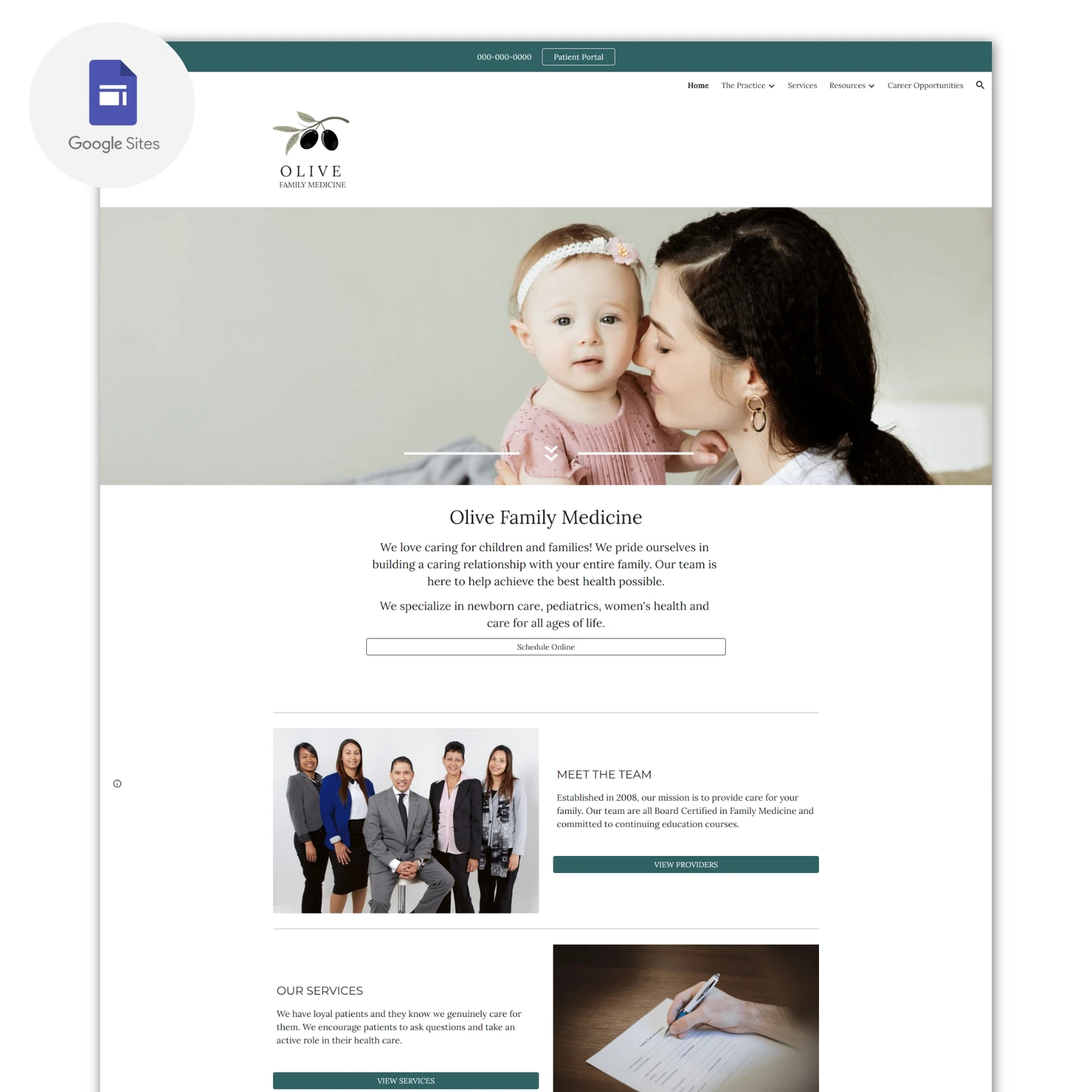 Google Sites Template