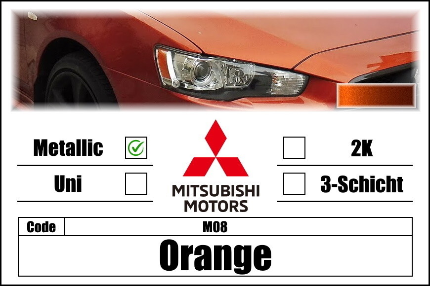 Airbrush Acryl-Lack - Mitsubishi Orange Metallic M08 10ml 30ml