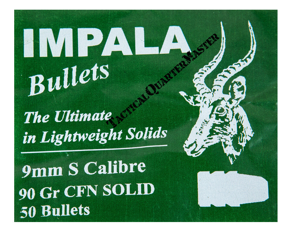 Impala Bullets 9mmS 90Gr CFN (x50)