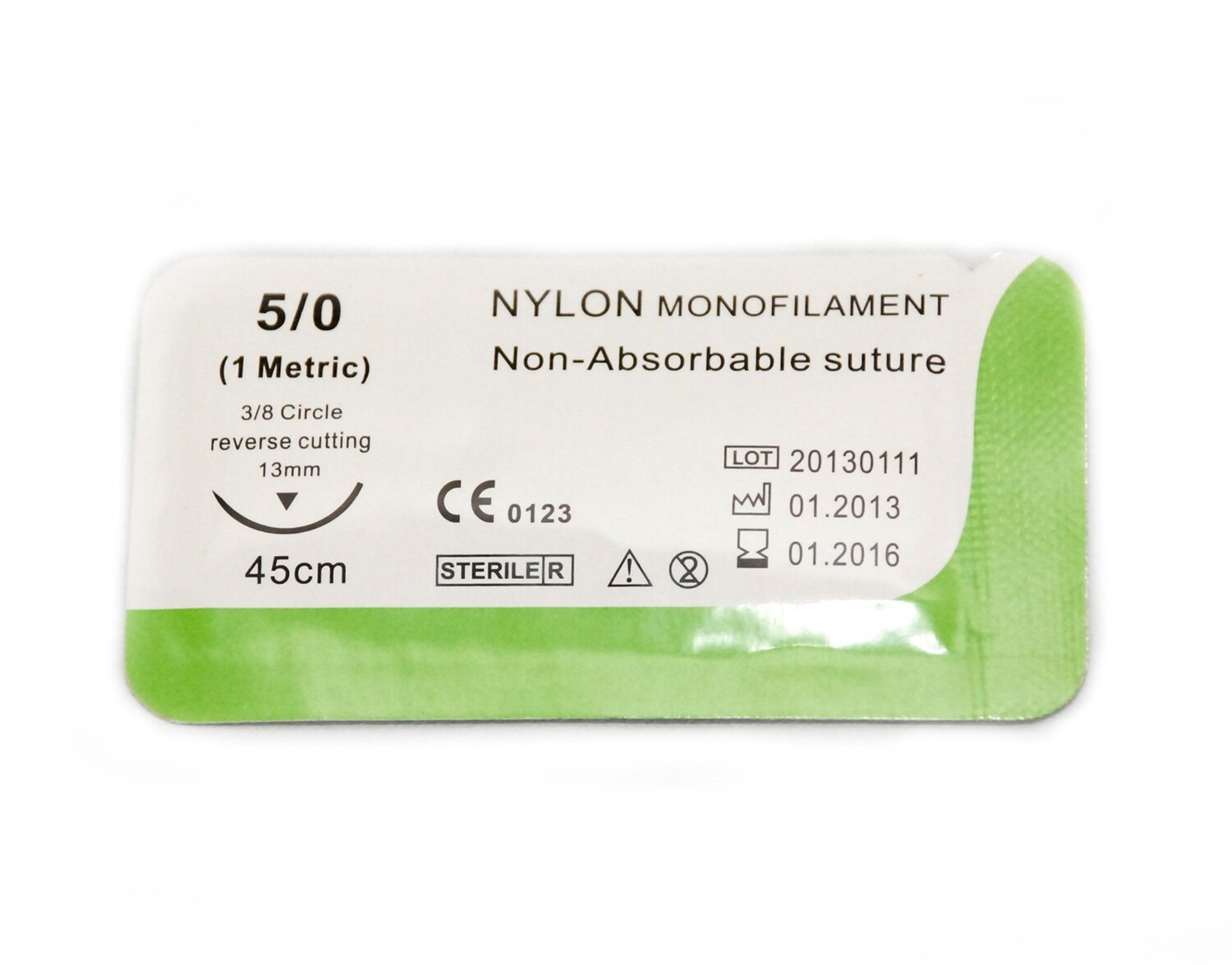 Suture 5/0 Nylon Blue Mono-filament Single