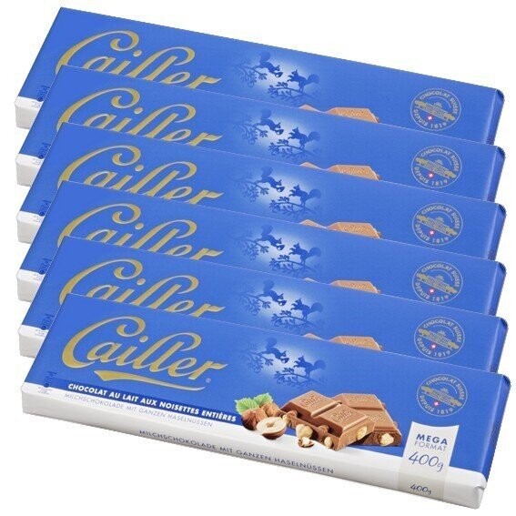 Carton de 6 tablettes Cailler Lait-noisette 400 gr