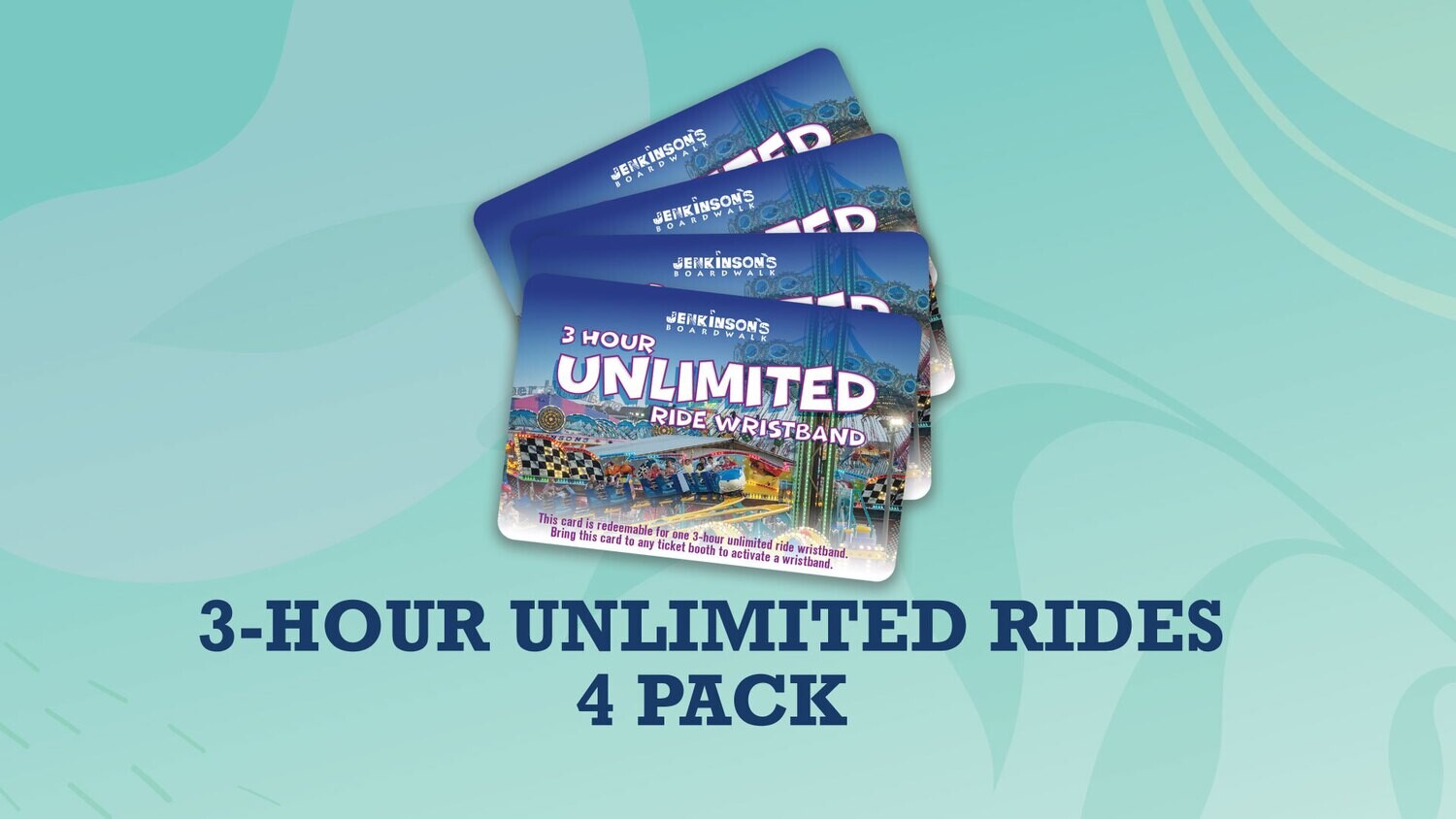 3-hour Unlimited Ride Wristband 4 Pack