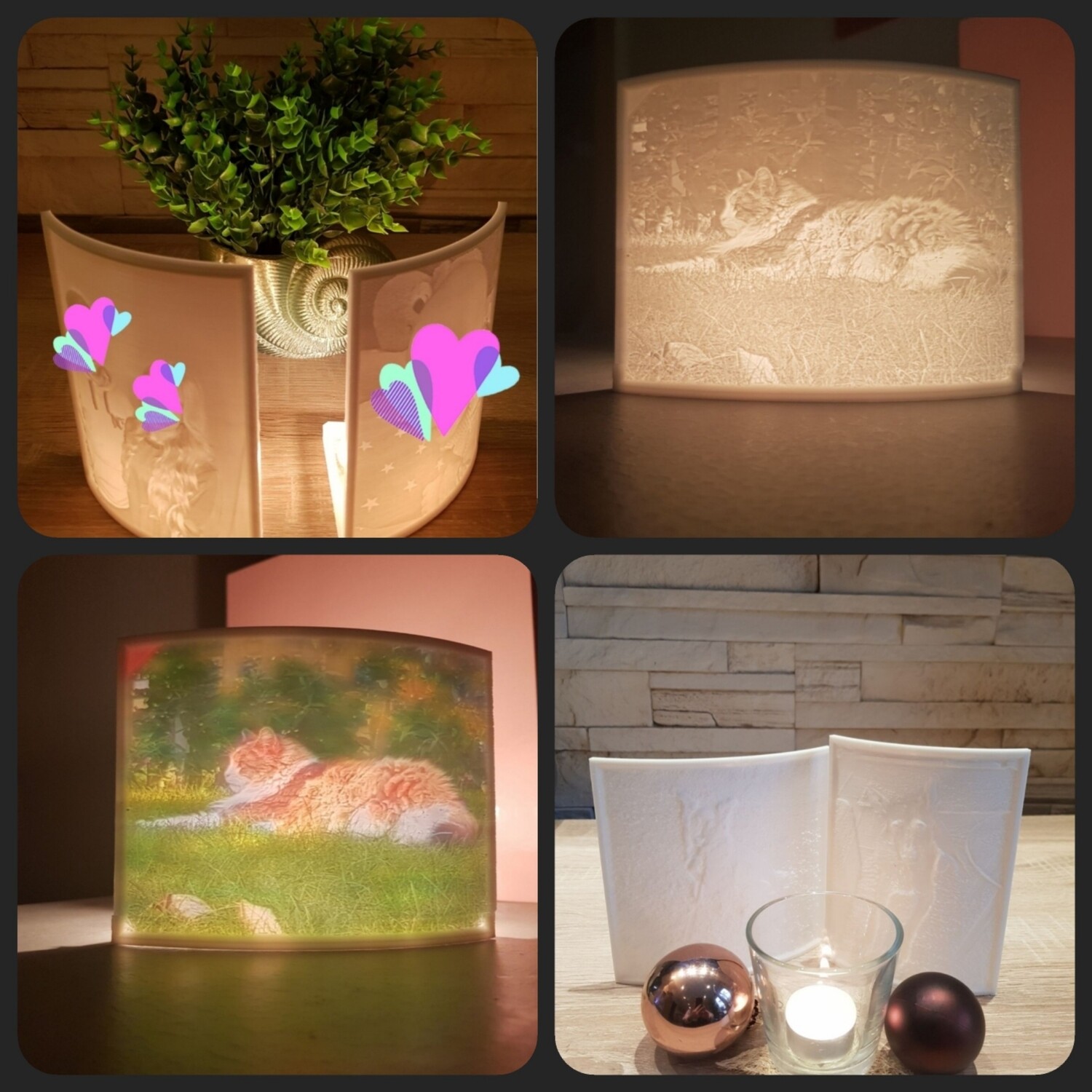 personalisierter Bilderrahmen mit LED Beleuchtung