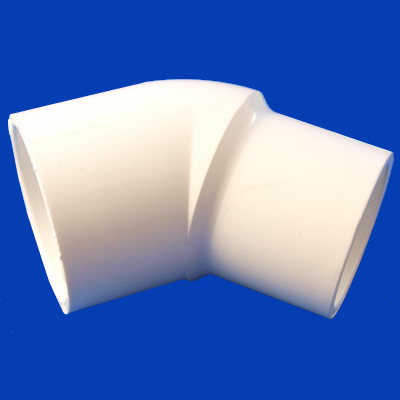 10-3435, PVC, ELL, 45, 1-1/2", SOC X SP