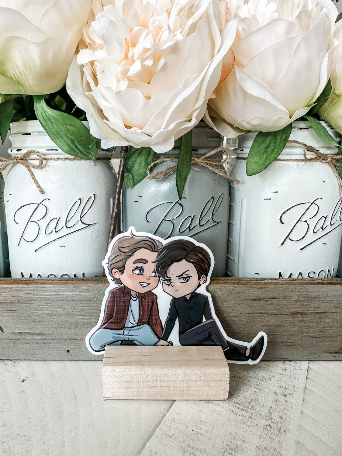 Whit & Caleb Vinyl Chibi Sticker