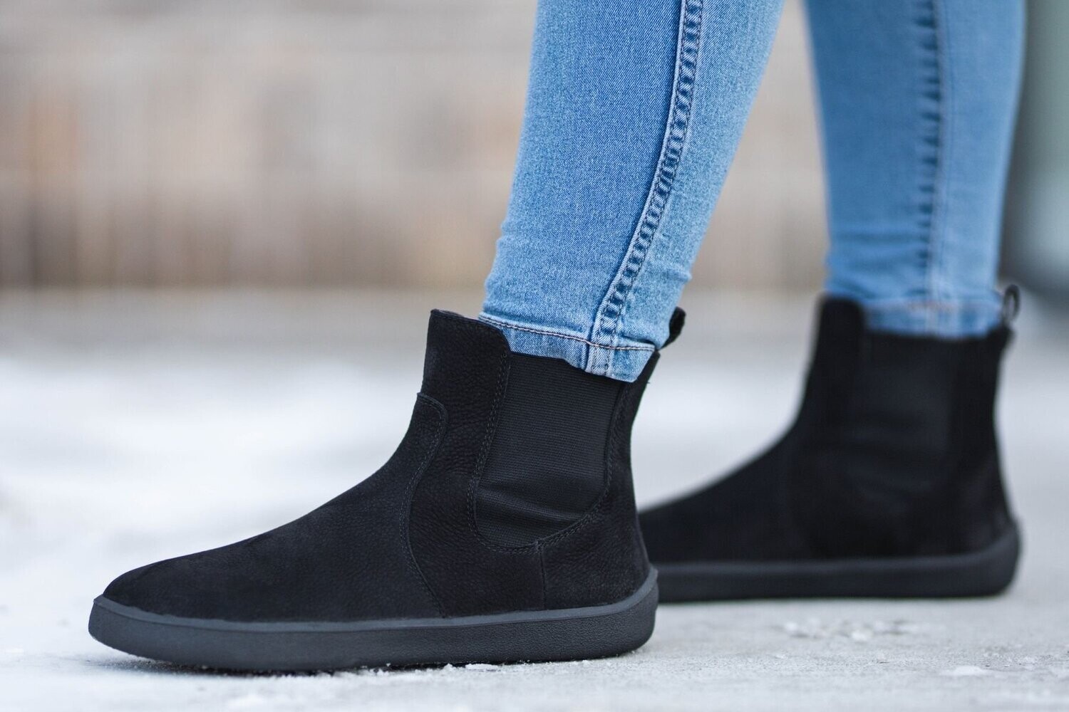 BeLenka Entice 2.0 - matt schwarz Barfuss-Chelseaboot