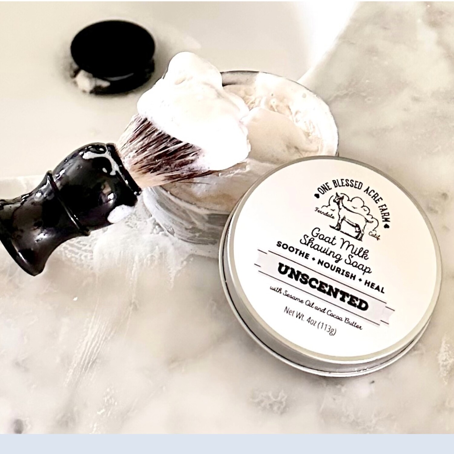 Fragrance Free Goat Milk Tallow Shave Soap Unscented Wet Shave Men ...