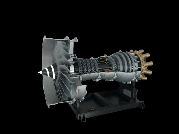 3D-geprint vliegtuig straalmotor model