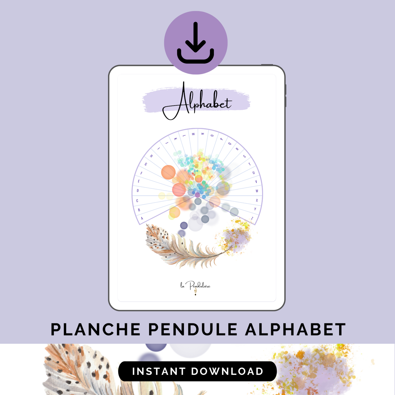 Planche Pendule Alphabet PDF à imprimer – Boutique – Le Serpent de Jeanne