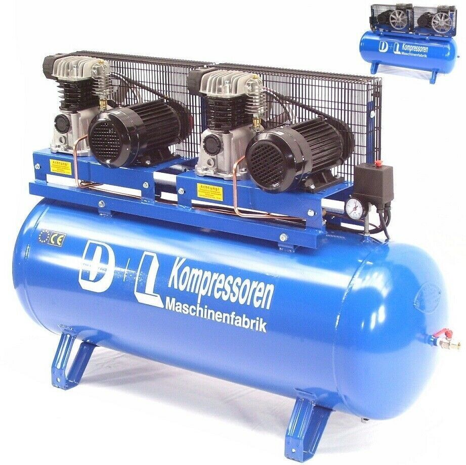 Werkstattkompressor Duo 900L 2x450/11/150D 6PS Druckluft Kompressor ...