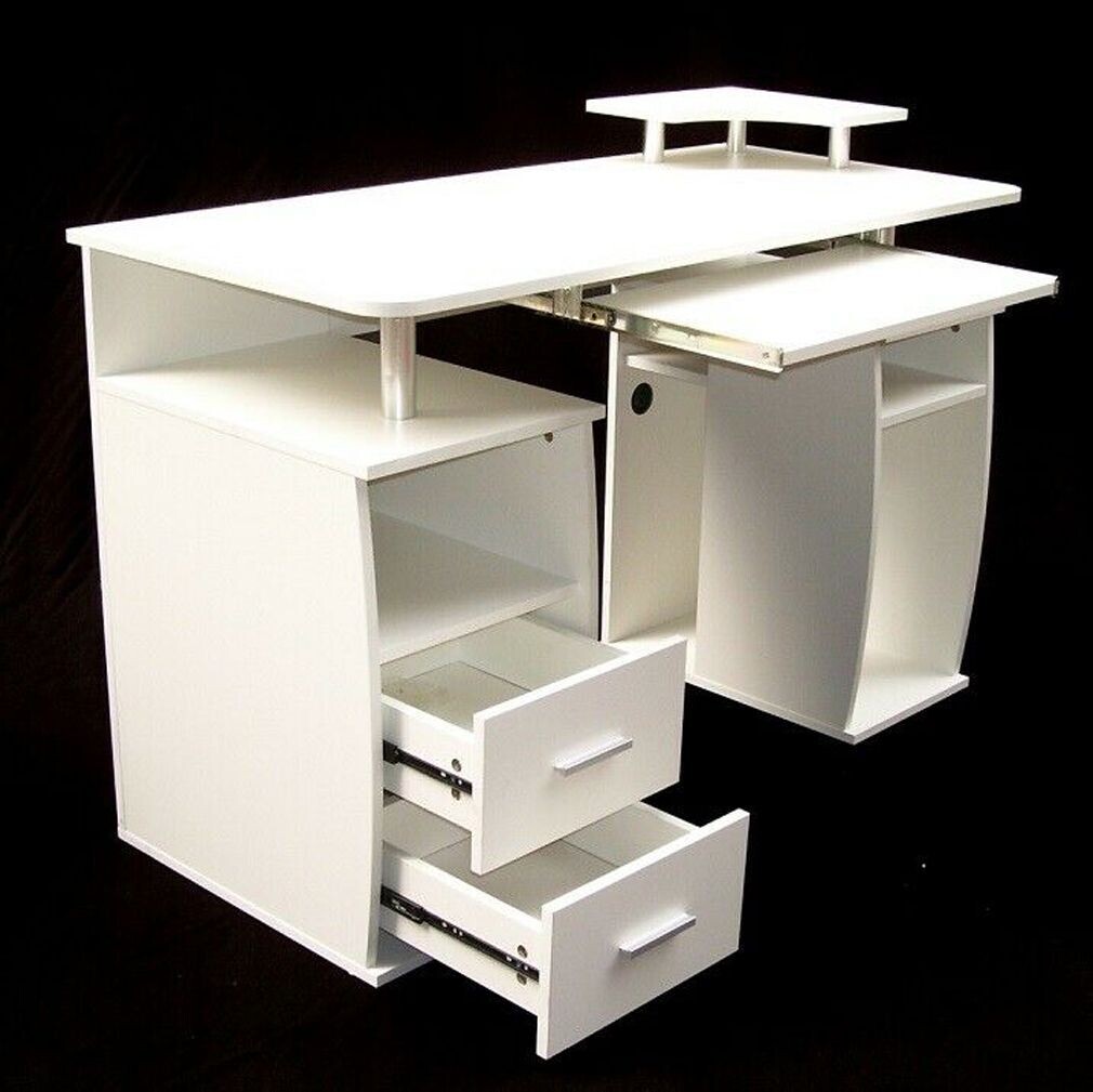 Computertisch 120cm weiß 57040