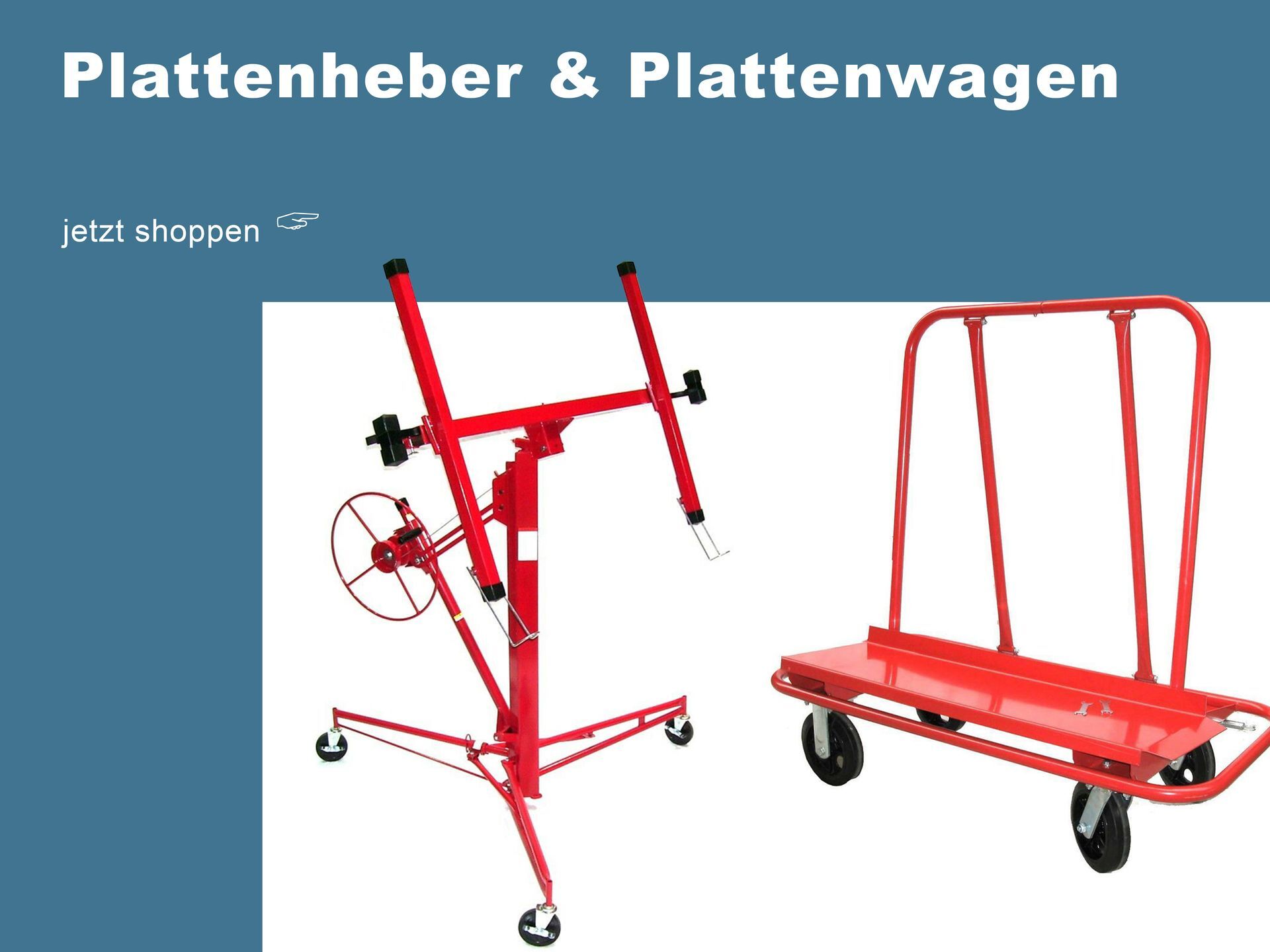 Plattenheber und Plattenwagen