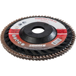 Flap discs zirconia aluminia flat LFS SUperflex Nylon 125mm G120