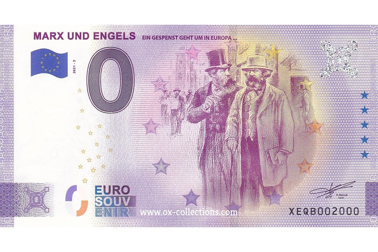 0 Euro-Schein Marx und Engels XEQB-2021-3 | Ox